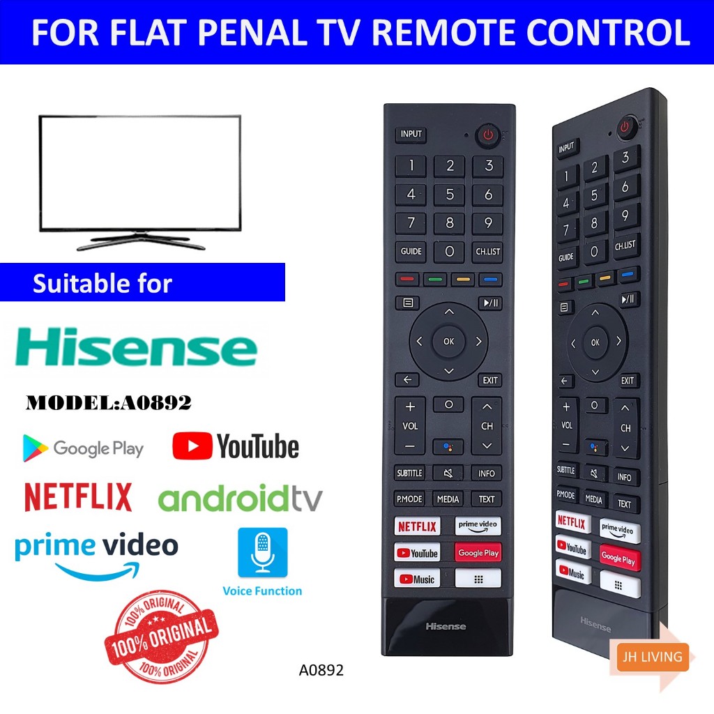 (Original) Hisense Voice Function A0892 Led Android Netflix Youtube ...