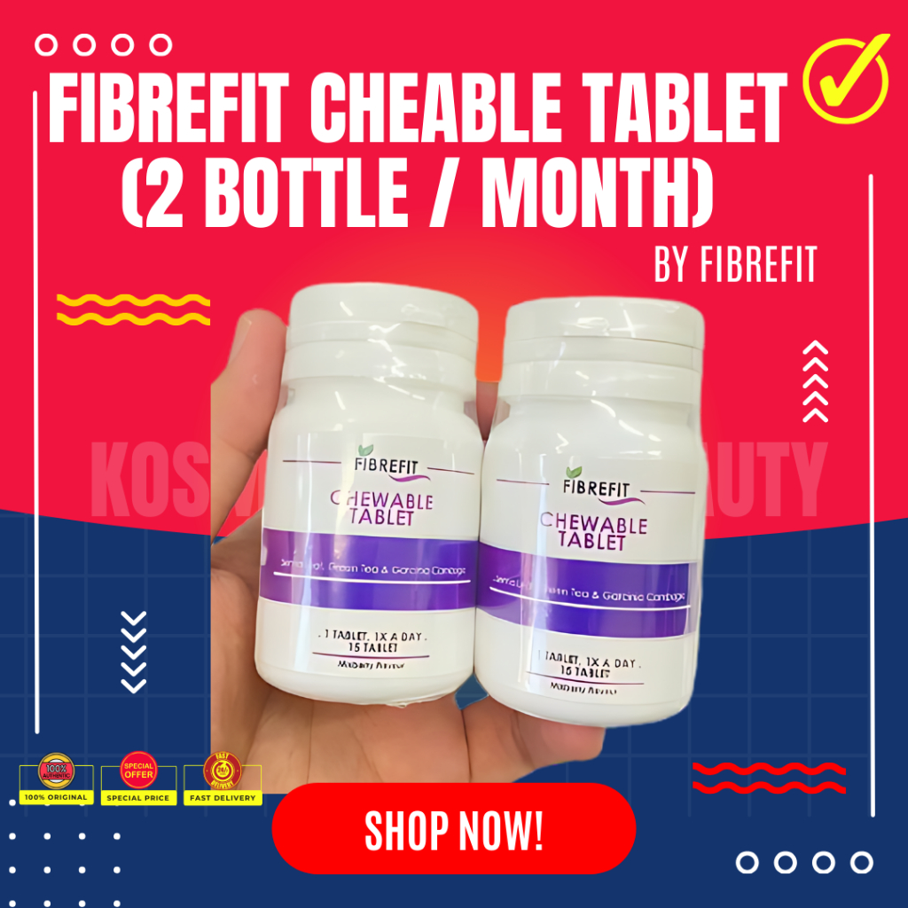 💯% ORIGINAL HQ & READY STOCK ️ FIBREFIT CHEWABLE TABLET (2 BOTTLE ...