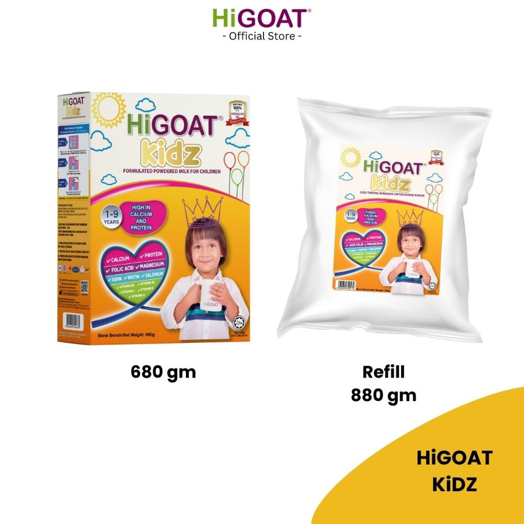 HiGOAT Kidz 1 - 9 Powdered Milk (680/880g) | Shopee Malaysia