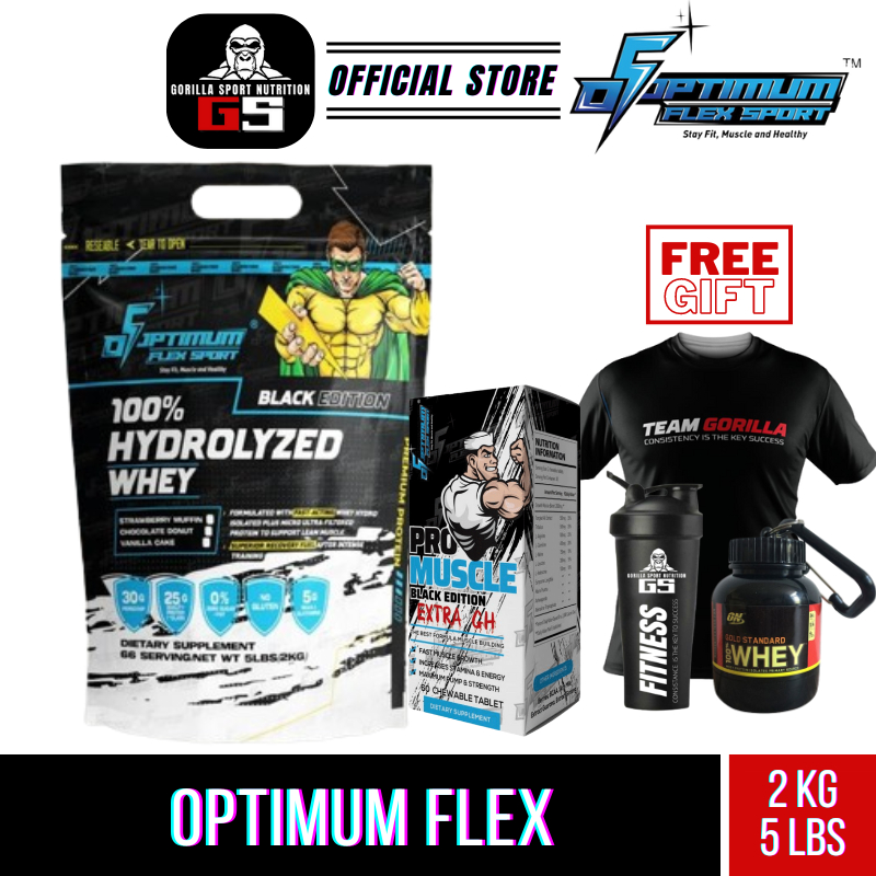 Optimum Flex Hydrolyzed Halal Whey Protein Lean Muscle Fit Body Naik ...