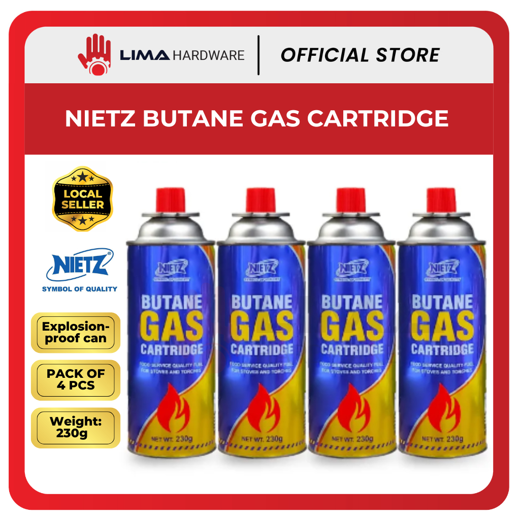 NIETZ BUTANE GAS CARTRIDGE - 4 CANS/PACK | Shopee Malaysia