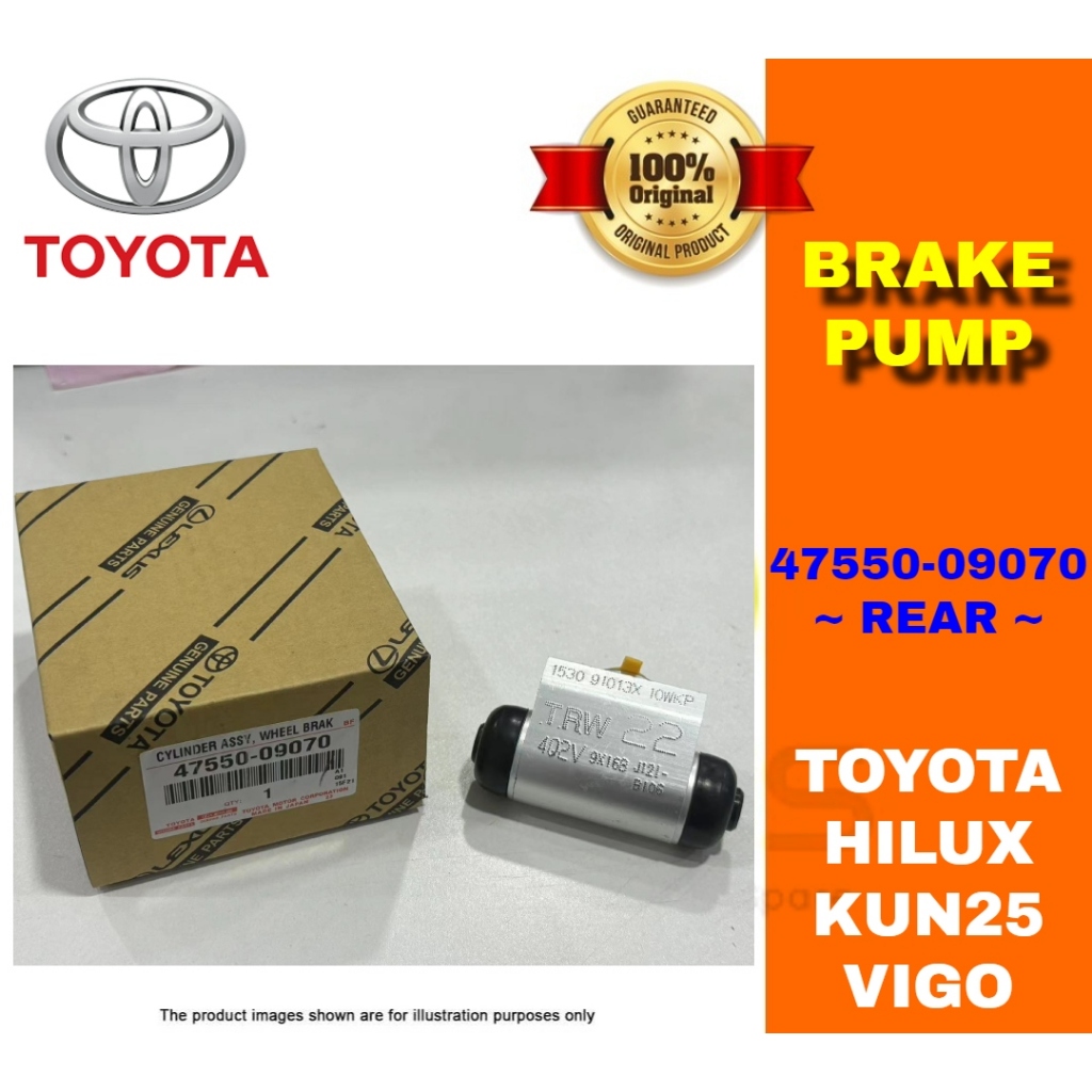 TOYOTA REAR WHEEL CYLINDER BRAKE PUMP 47550-09070 HILUX VIGO KUN25 ...