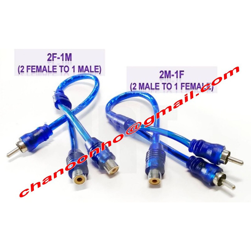 RCA Cable 1 Male To 2 Female 1 Female To 2 Male Car Audio Stereo ...