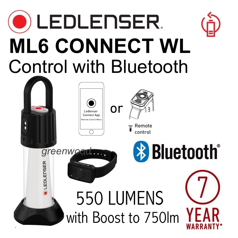 ML6 Connect Warm Light LEDLENSER RECHARGEABLE BLUETOOTH Lantern -550lm ...