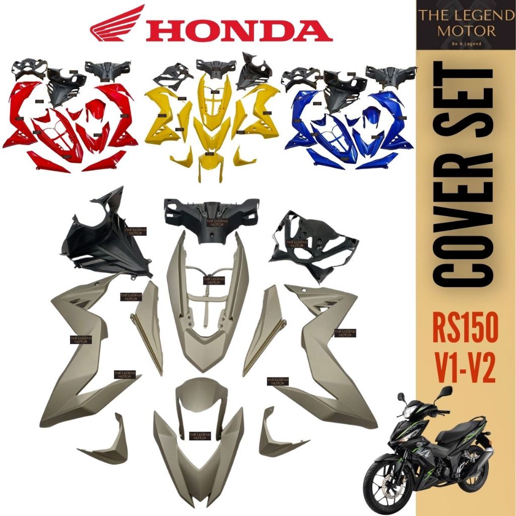 RS150 V1 V2 Cover Set Coverset Body Caver Complete Black Blue Red Orange Biru Nano Grey Matt ...