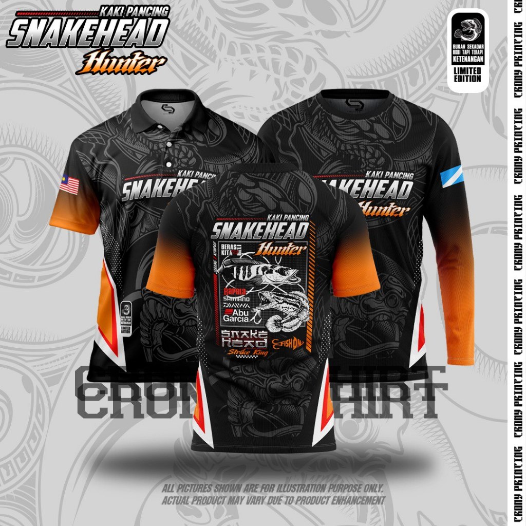 Kaki Pancing Snake Head Hunter Sublimation Tshirt | Baju Kaki Pancing ...