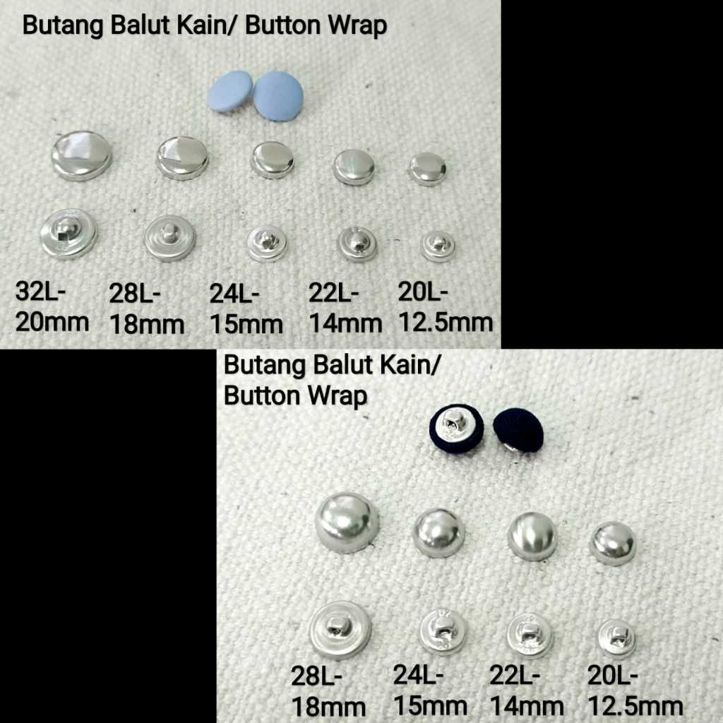 [100 pcs] Butang Balut Kain/ Butang Fabric/ Butang Bungkus (Leper ...