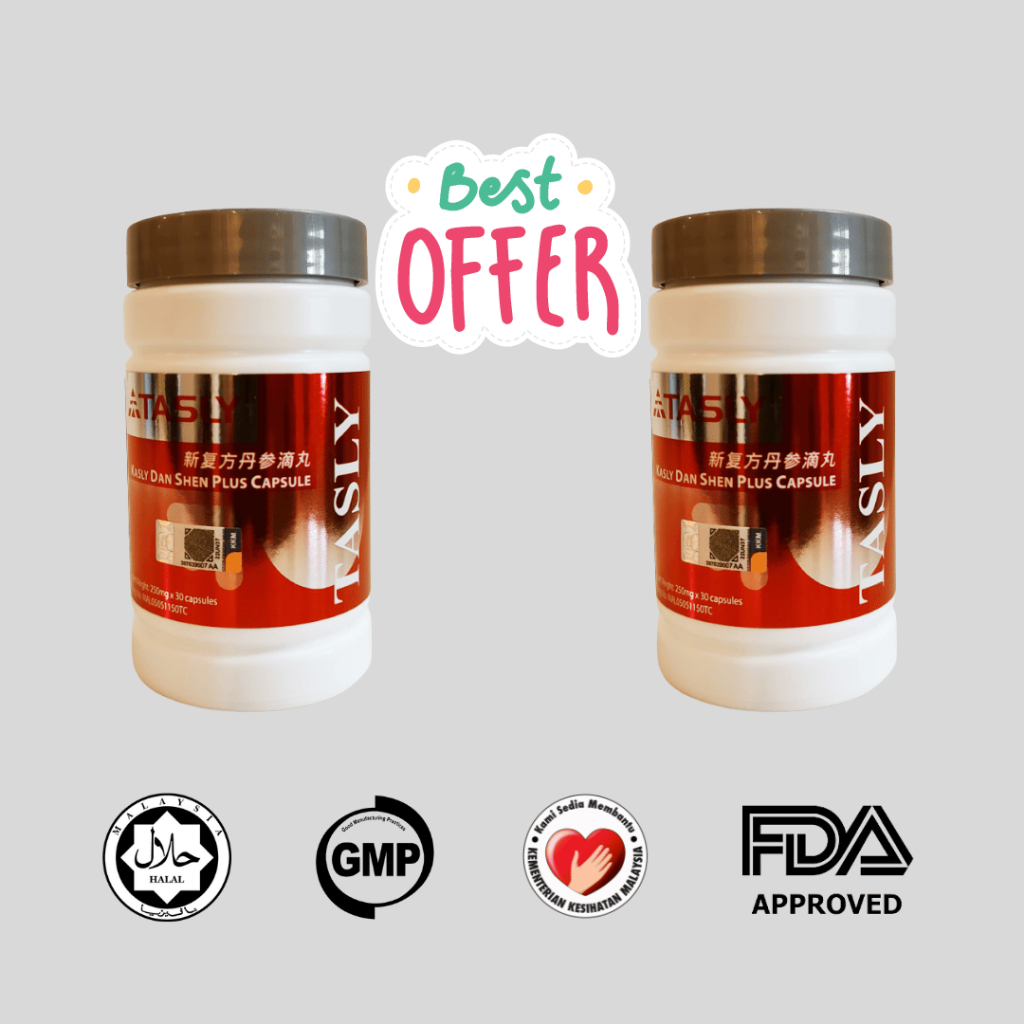 (2 BOTTLES) - TASLY KASLY DANSHEN PLUS CAPSULE | Shopee Malaysia