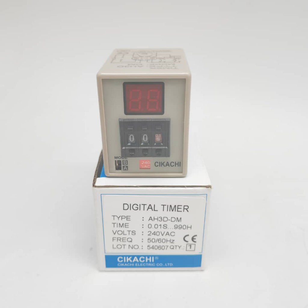 Genuine CIKACHI AH3D-DM 240VAC 2digit Multi-Range Digital Timer - Double Contact [ Mode A / B ...