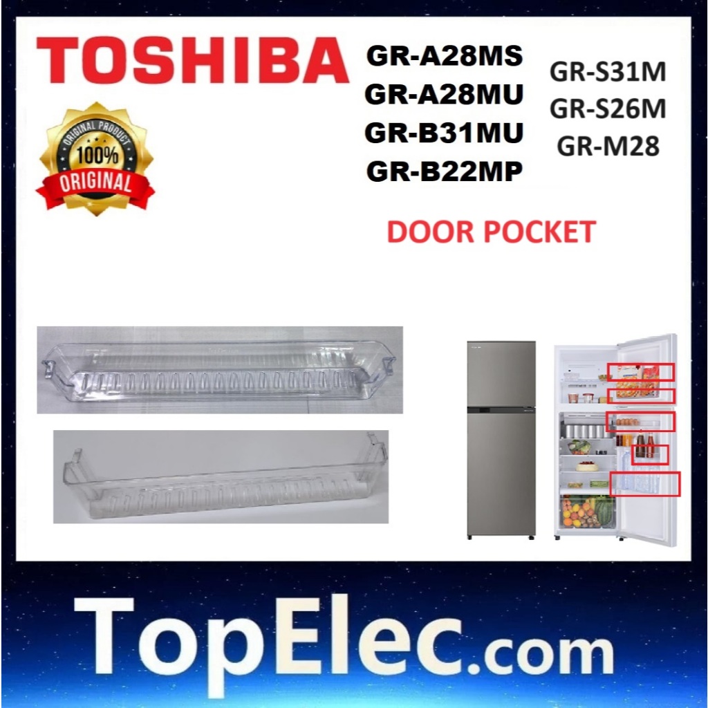 (bubble wrap) TOSHIBA [100% ORIGINAL] GR-A28M GR-B22 GR-B31 GR-S31 GR-S26 GR-M28 FREEZER POCKET ...