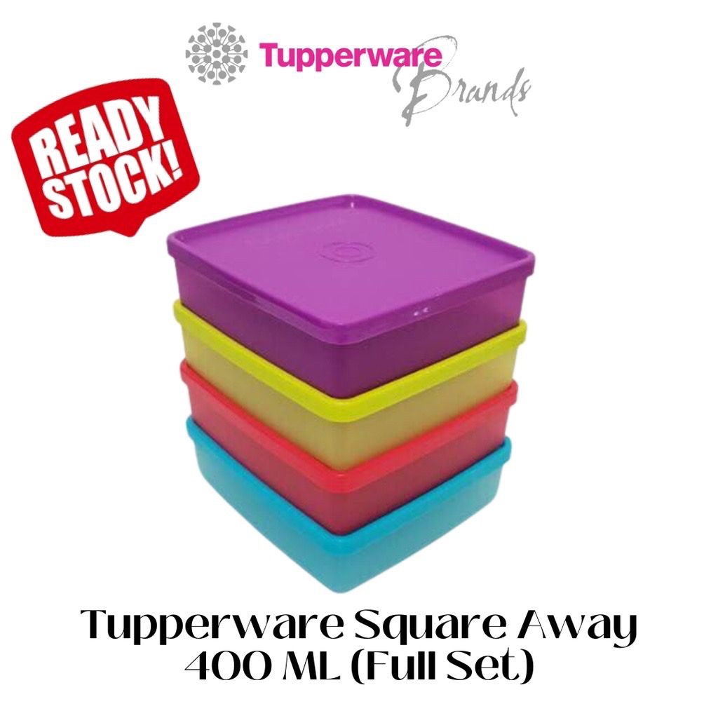 2087 Tupperware Mini Square Away 140ml/ Tupperware Square Away 400ml ...