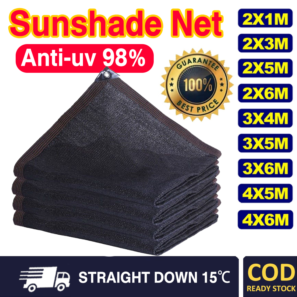 Anti-UV Sun Shade net Awnings Sunscreen Garden Net/ Jaring Hitam ...
