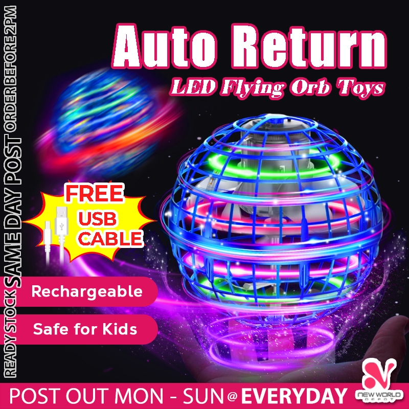 𝗡𝗢 𝗦𝗣𝗔𝗖𝗘 𝗟𝗜𝗠𝗜𝗧 》Flynova Pro LED 360° UFO Boomerang Spinner Fidget Fly ...