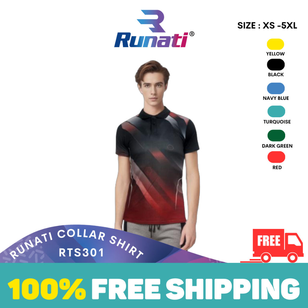 [NEW ARRIVAL] Runati Men Collar Sport Shirt RTS301| Baju Kolar Sukan ...