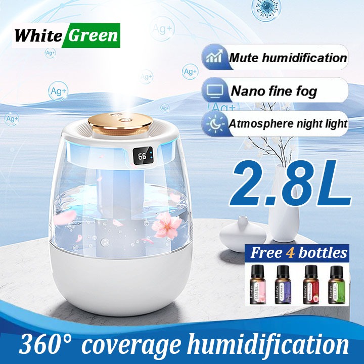 🌸Double spray fog🌸air humidifier 2.8L Cool Mist Maker Purifier Air ...