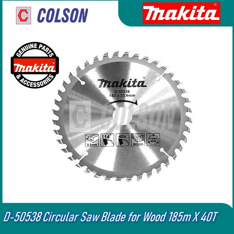 COLSON MAKITA D-50538 Circular Saw Blade 185MM X 20MM X 40T For Wood ...