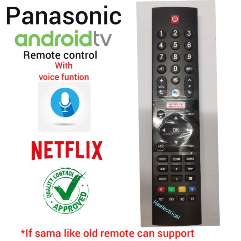 Panasonic android tv remote control with (voice funtion) | Shopee Malaysia