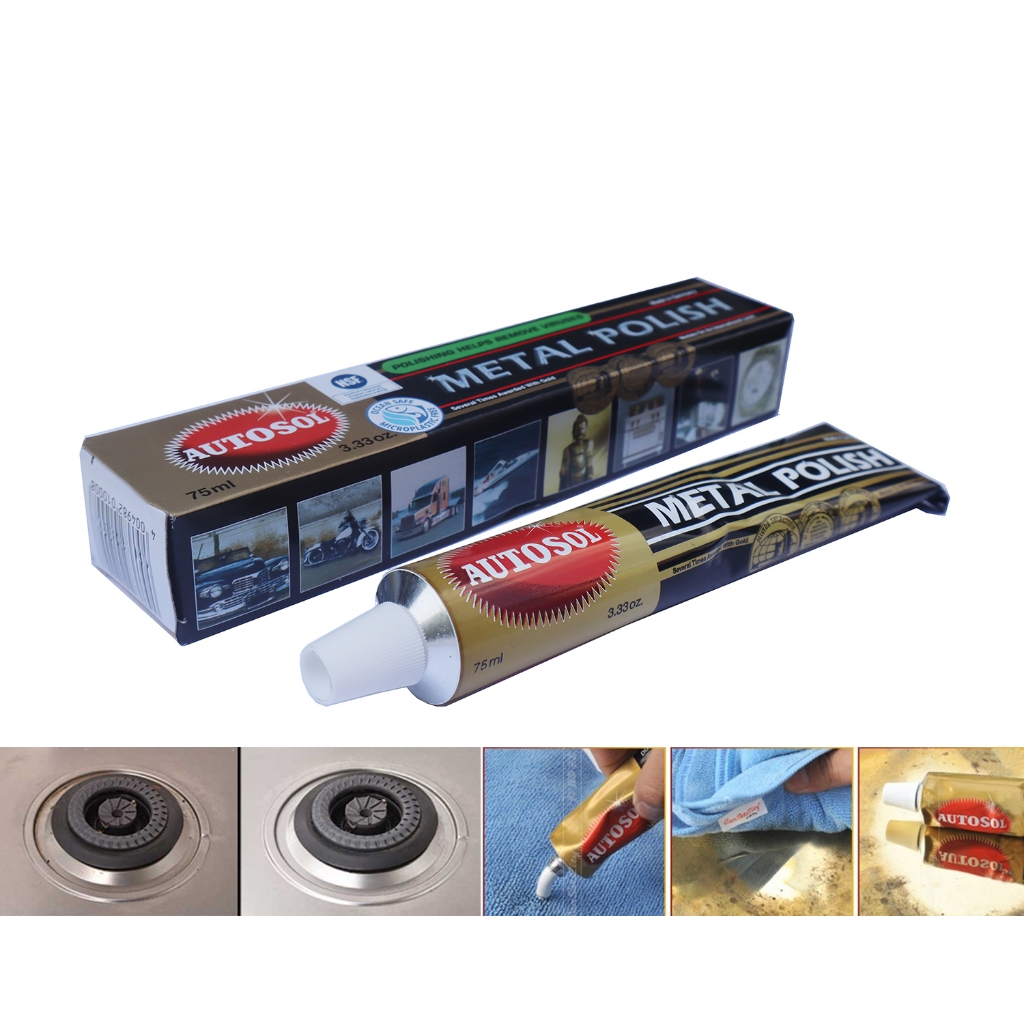 AutoSol Metal Polish 75ml Paste for Brass, Silver Polishing and Metals ...
