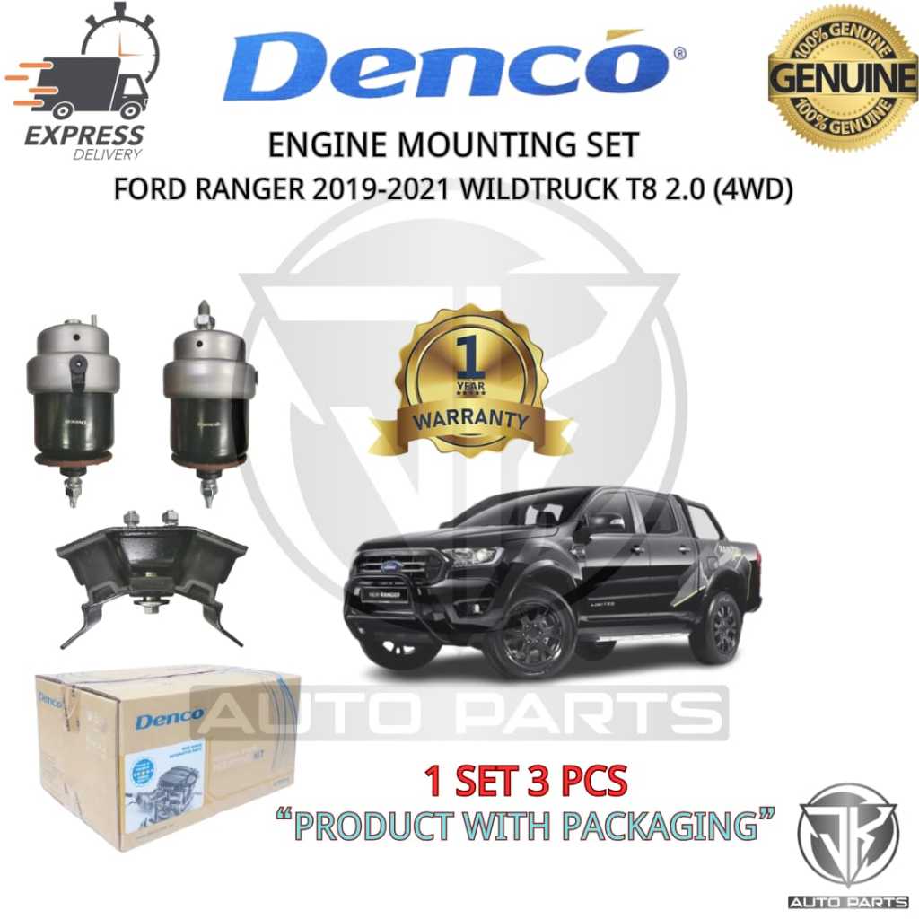 #DENCO#ENGINE MOUNTING SET FORD RANGER WILDTRUCK 2019-2021 T8 2.0 (MK ...