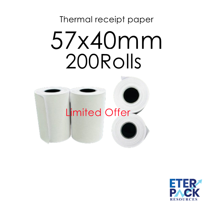 1CTN Thermal Paper Roll 80x60mm / 57x40mm Thermal Receipt Paper Kertas ...