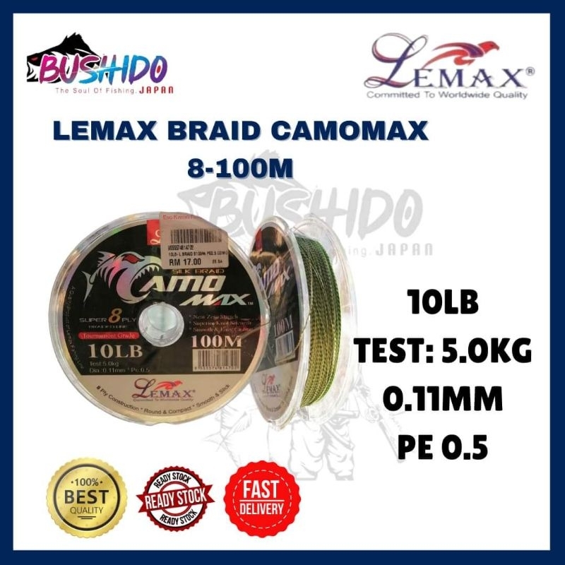 🔥 LEMAX BRAID CAMOMAX 8- 100M🔥 | Shopee Malaysia