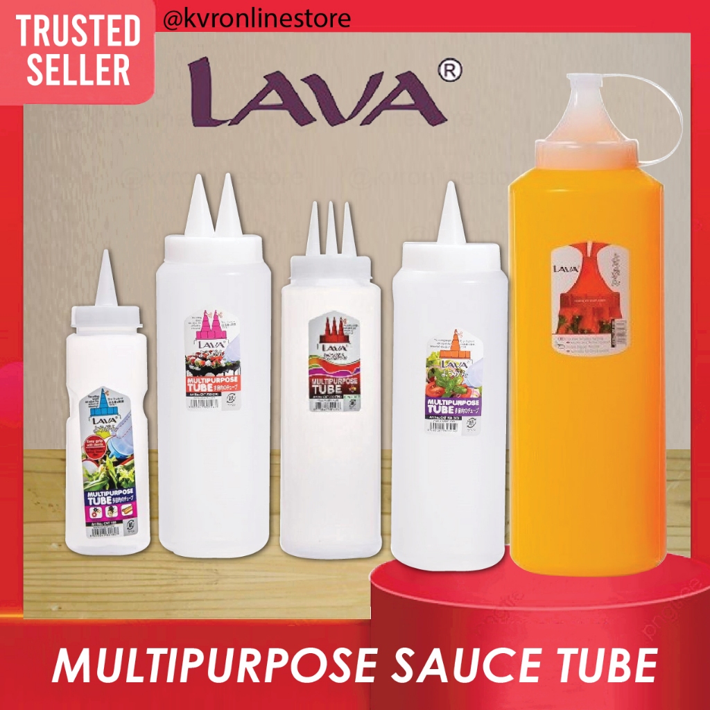 Lava Sauce Squeezer Multipurpose Tube Sauce Bottle Container Roti Jala ...