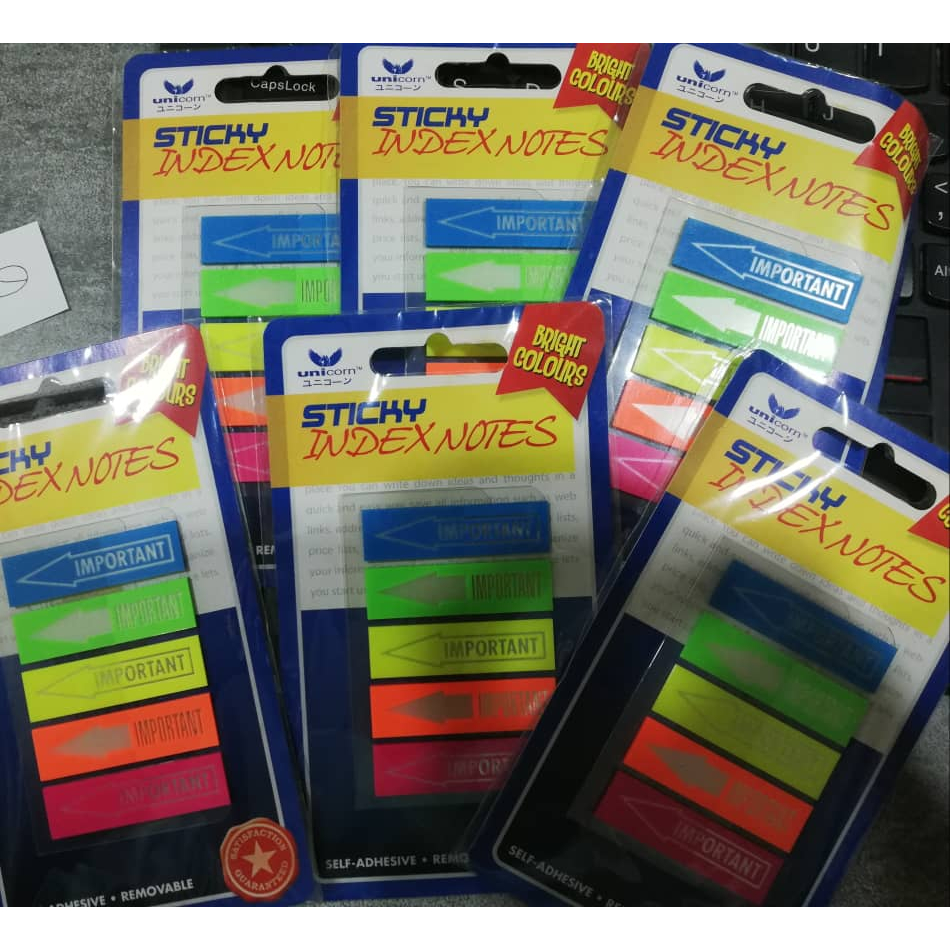 STICKY INDEX NOTES ( UNICORN ) 100 SHEETS 🔥🔥 | Shopee Malaysia