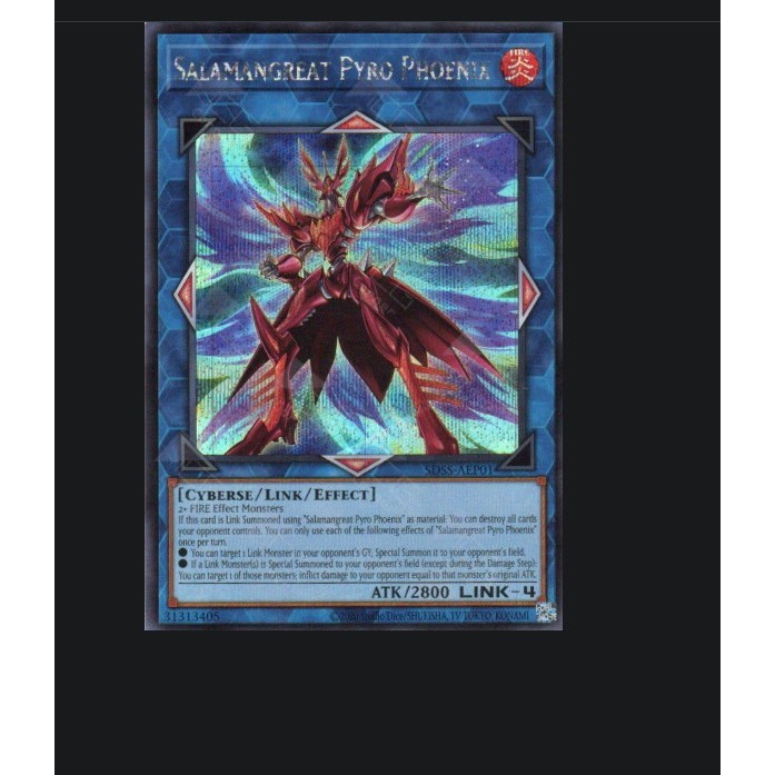 Yugioh : CHIM-JP039 SDSS-AE047 SDSS-AEP01 Salamangreat Pyro Phoenix (UR/UTR/SCR/20TH SCR ...