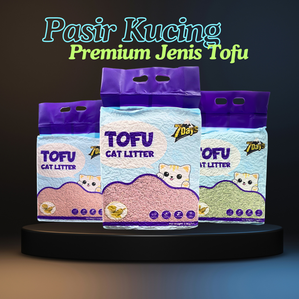 7 DAYS PREMIUM Tofu Cat Litter Sand Pasir Kucing Wangi Toilet Kucing 猫砂 ...