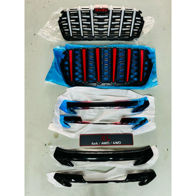 Isuzu Dmax 2021 2022 2023 2024 V1 V2 V3 V4 red front grill grille ...