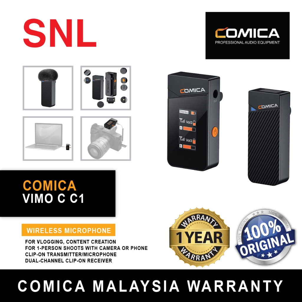 Comica Audio Vimo C1/C2/C3 Mini Wireless Microphone System | Shopee ...