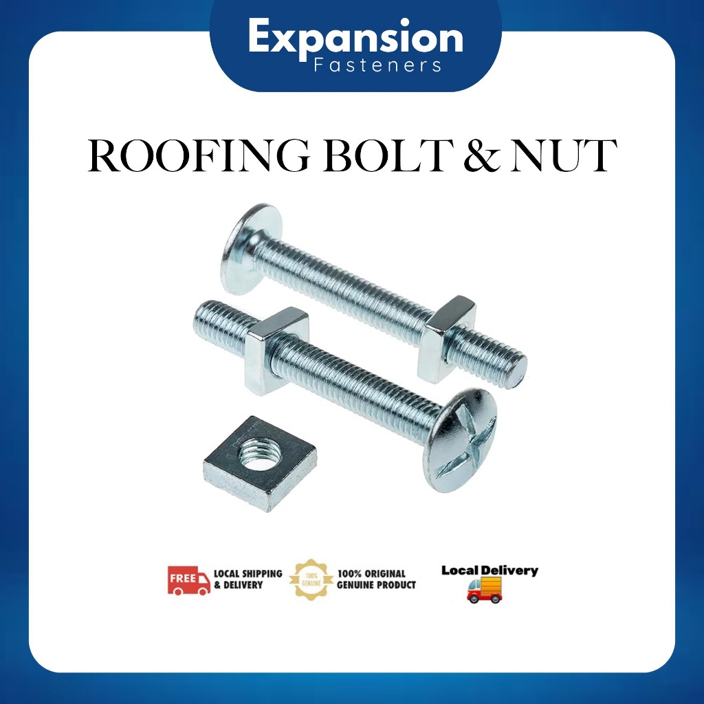 Roofing Bolt & Nut Galvanised Steel Roofing Bolt & Nut 1/4" dan 3/16 ...