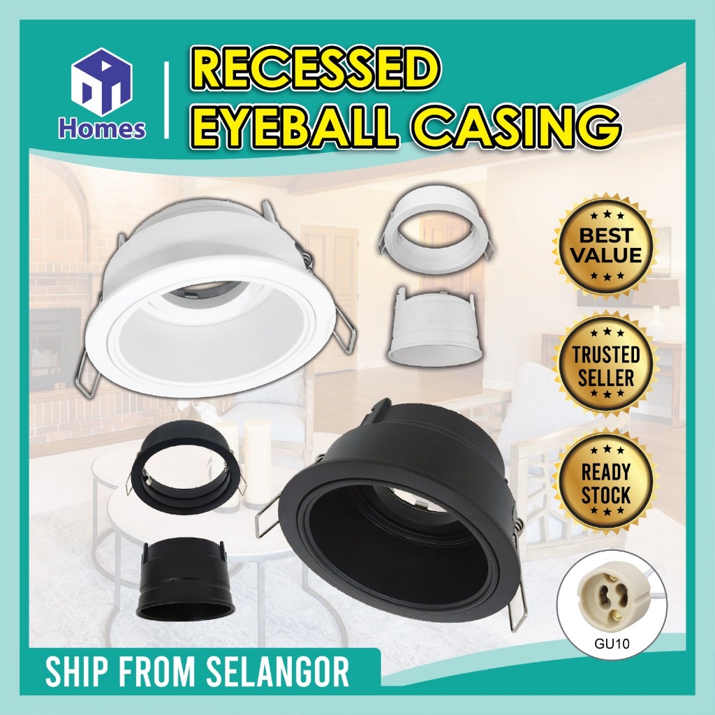 Anti Glare Eyeball Casing Downlight Fitting Die-Cast Aluminium Metal ...