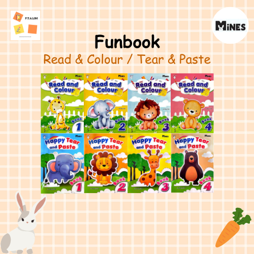 [Mines] Happy Tear Cut And Paste / Read And Colour Learning Book ...