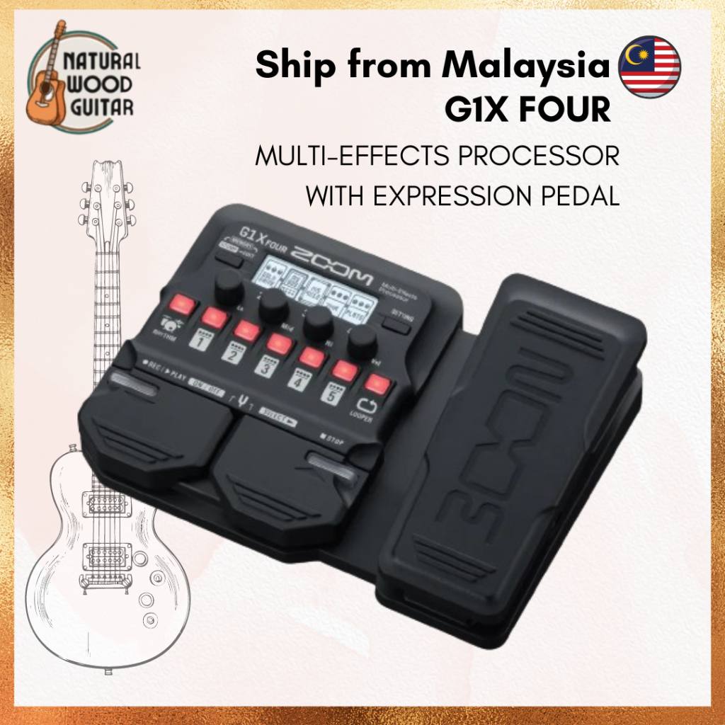 [ZOOM] G1X FOUR Guitar Multi Effects Processor with Expression Pedal (G1XFOUR) | Shopee Malaysia