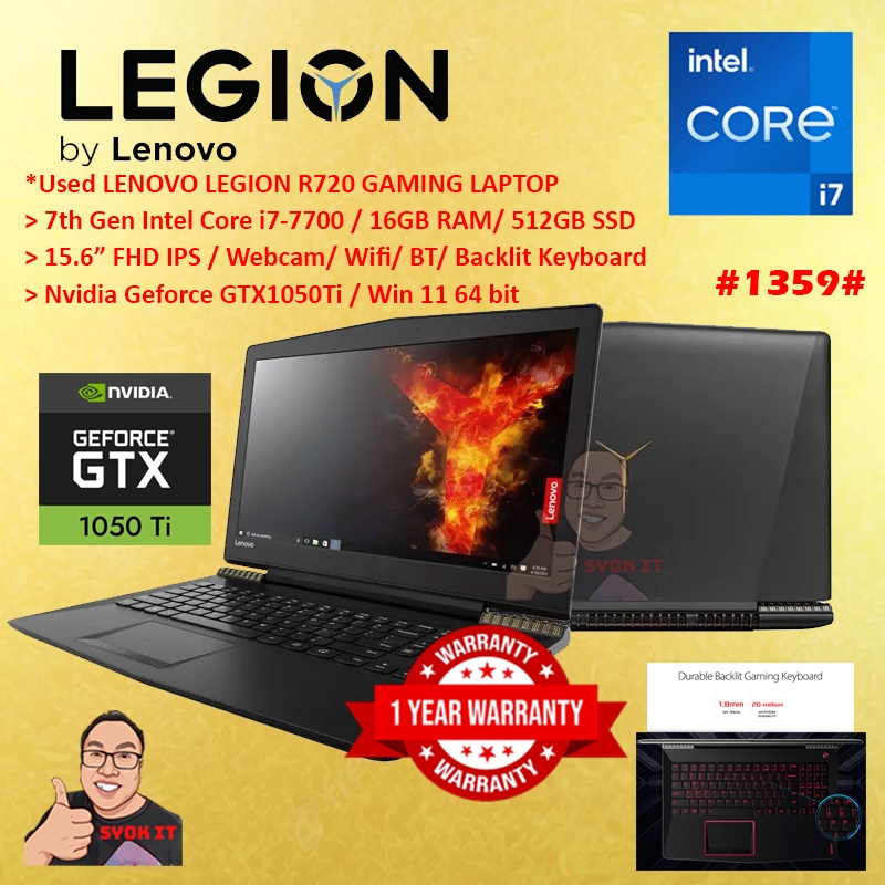 #1359 *Used / Second Hand / Recon LENOVO LEGION R720 Gaming 7TH I7 ...