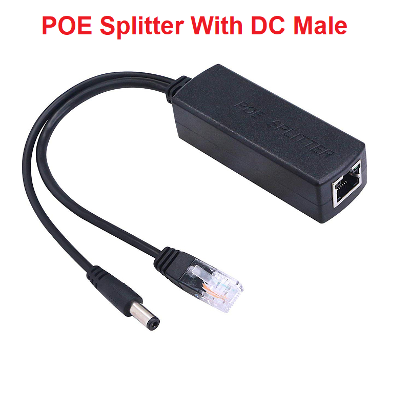 POE Splitter For CCTV IP Phone 48V to 12V DC 2A & RJ45 PoE Splitter ...