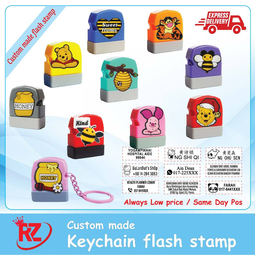 1027-I READY STOACK /cop nama /cop nama stamp /cop guru /chop custom made /murah rubber stamp ...