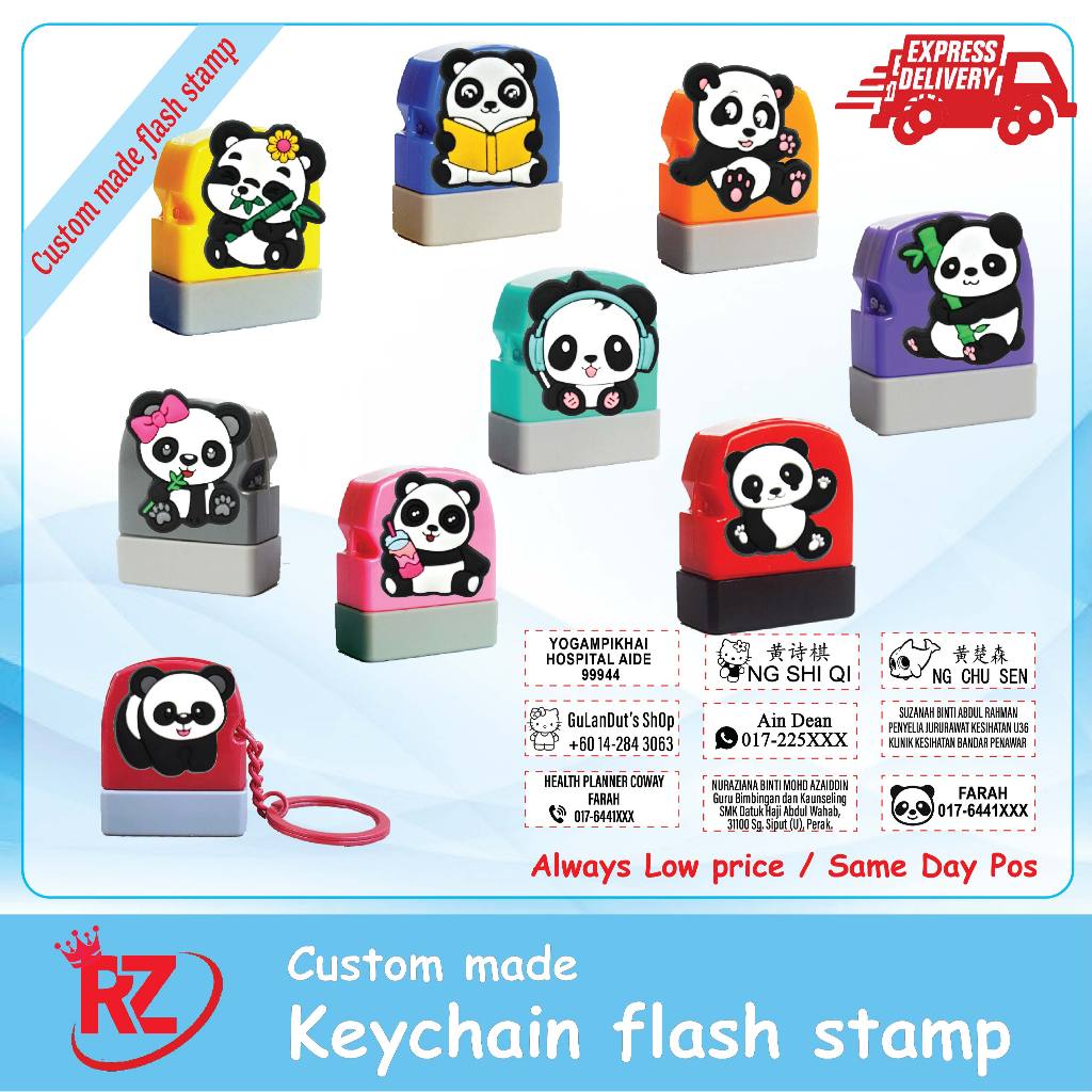 1027-G READY STOACK /cop nama /cop nama stamp /cop guru /chop custom made /murah rubber stamp ...