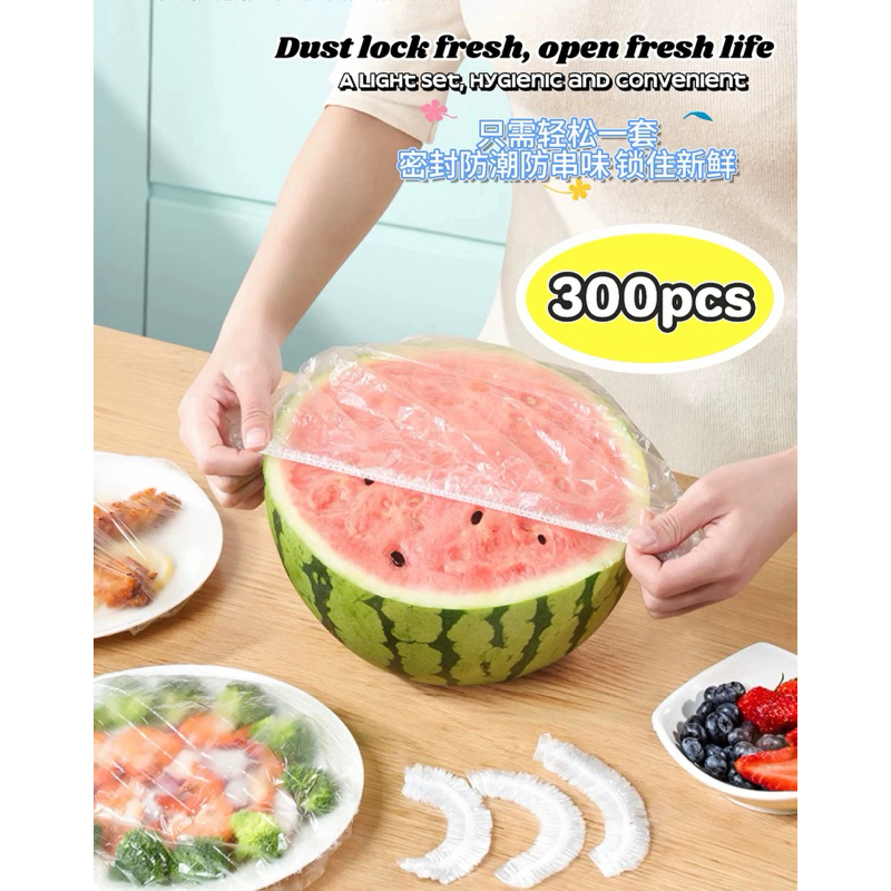 300pcs Penutup Makanan Food Cover Plastic Penutup Sayur Vegetable Cover ...