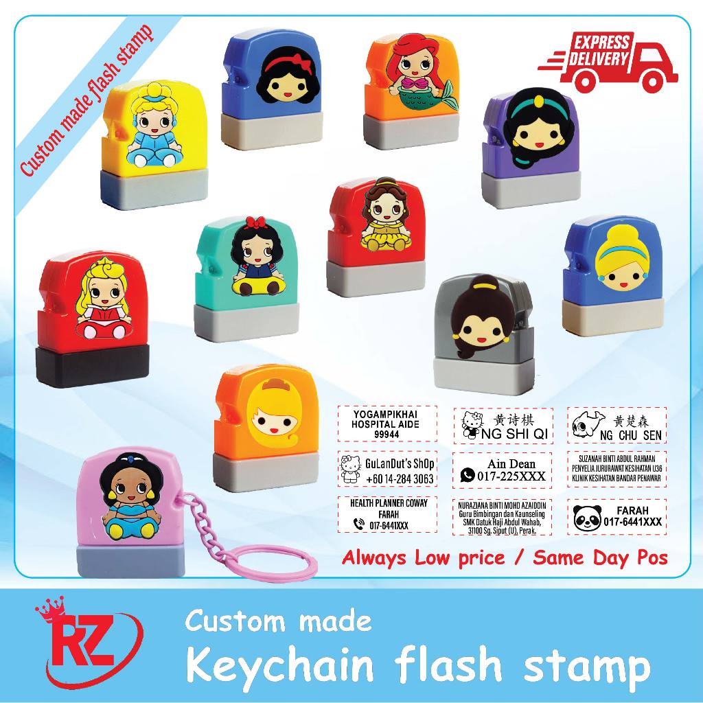 1027-o READY STOACK /cop nama /cop nama stamp /cop guru /chop custom made /murah rubber stamp ...