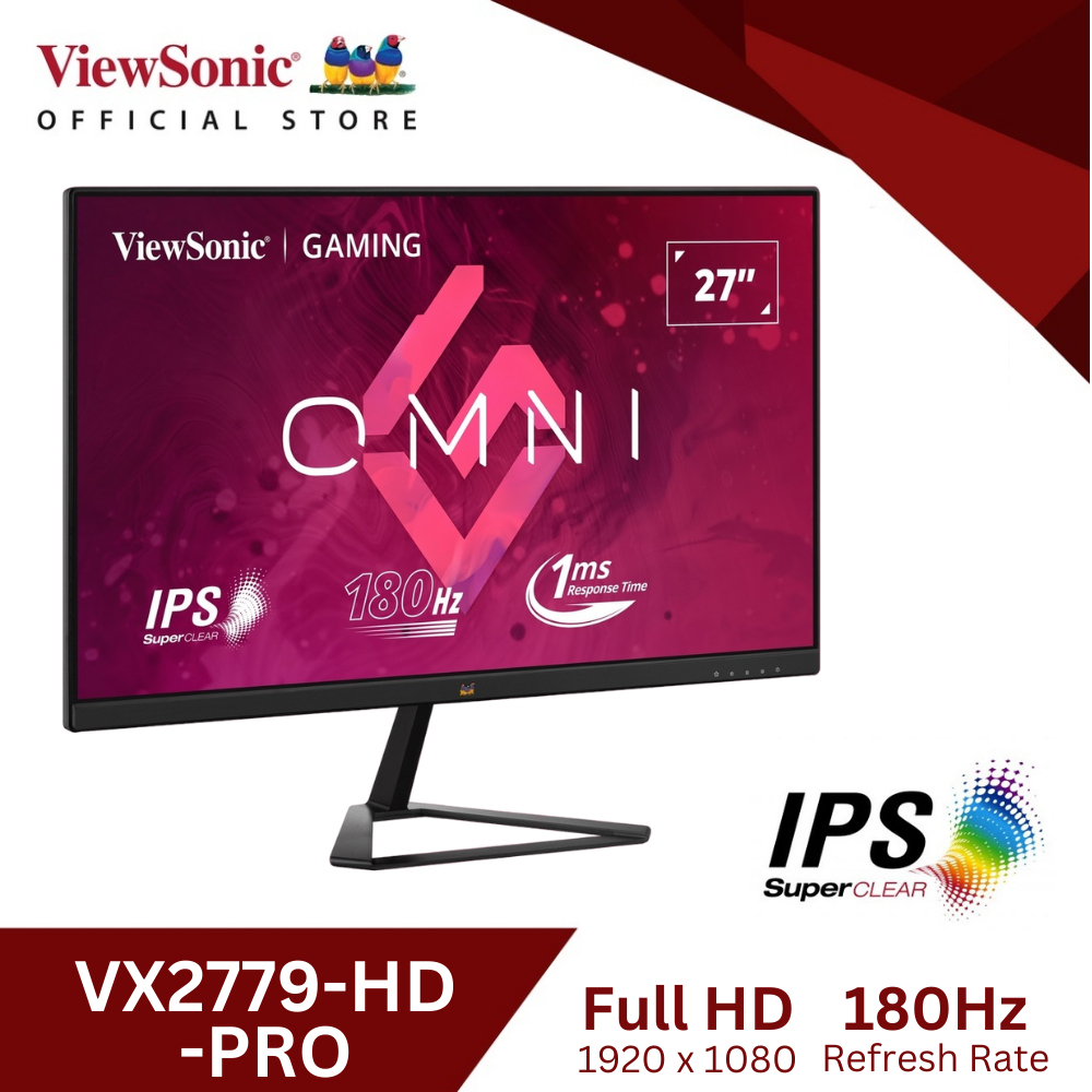 Viewsonic 27" VX2779-HD-PRO LED Full HD 180Hz IPS LCD Gaming Monitor (1ms, Input: HDM + DP + 3 ...