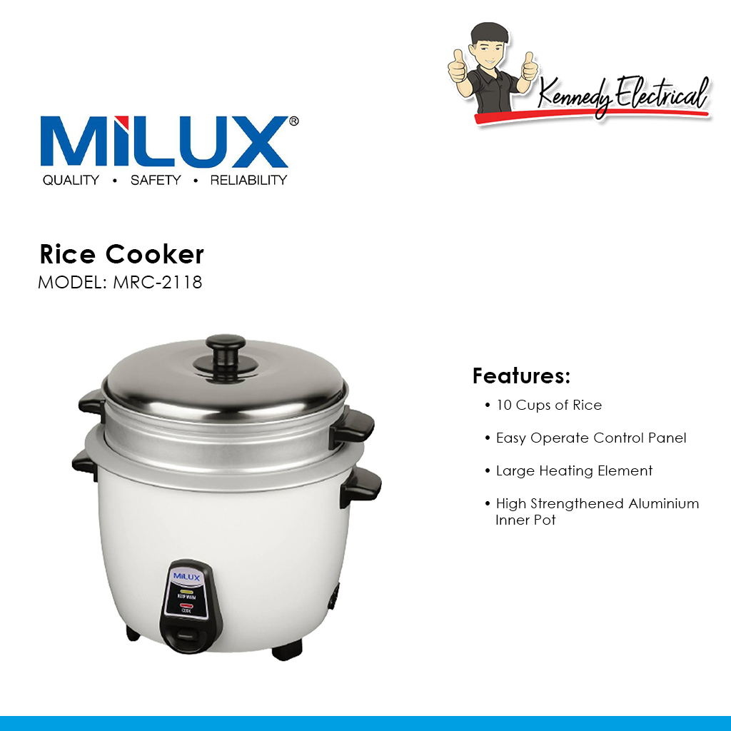 Milux 1.8L 650W Electric Rice Cooker MRC-2118 | Shopee Malaysia
