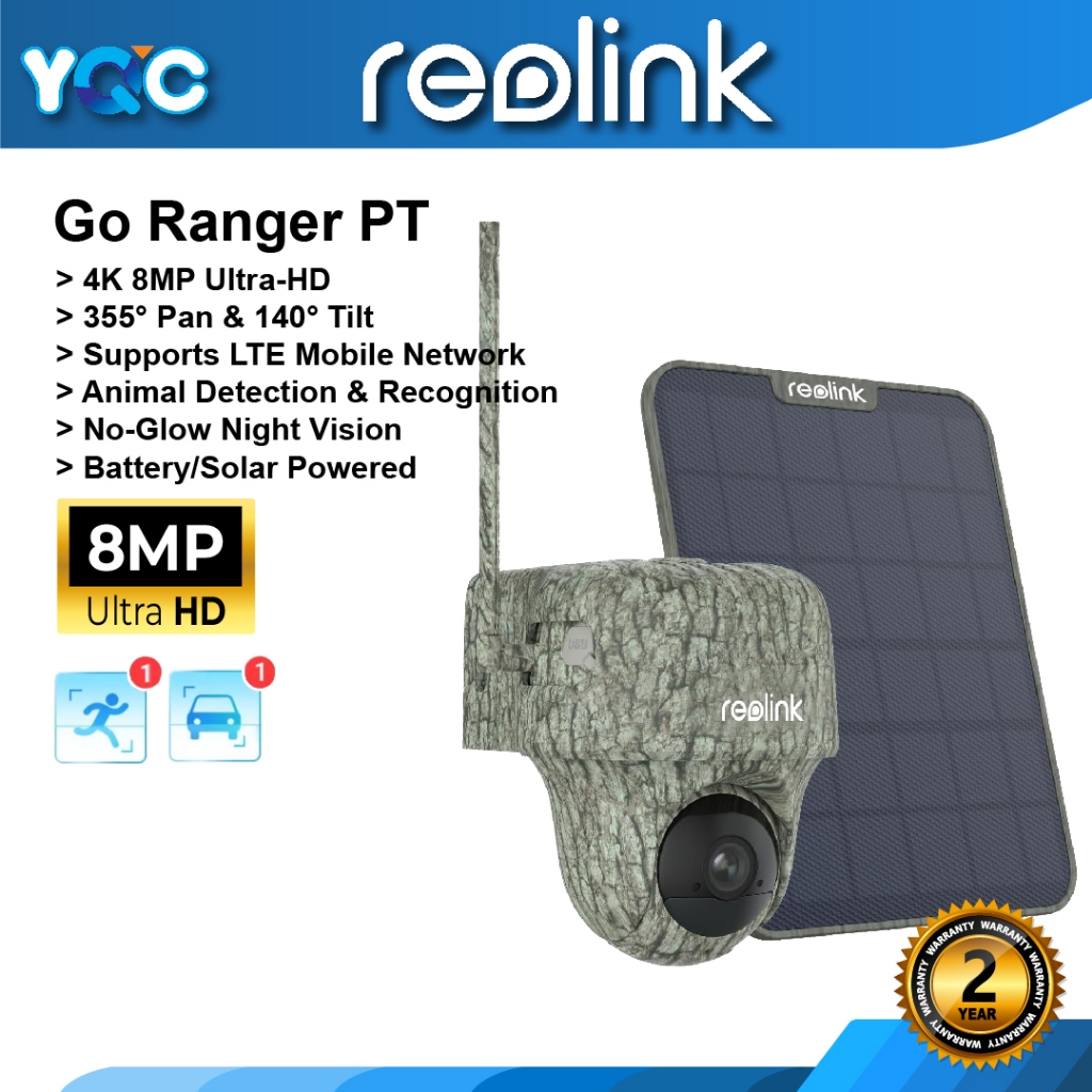 REOLINK Go Ranger PT 4K 4G LTE Trail Camera | 360° Full View | Animal ...