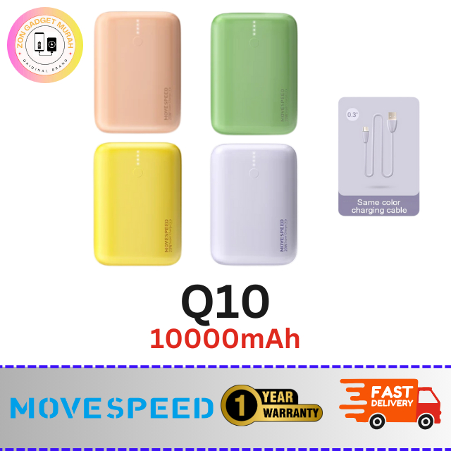 MOVESPEED Q10 Power Bank 10000mAh PD20W Fast Charging Powerbank ...