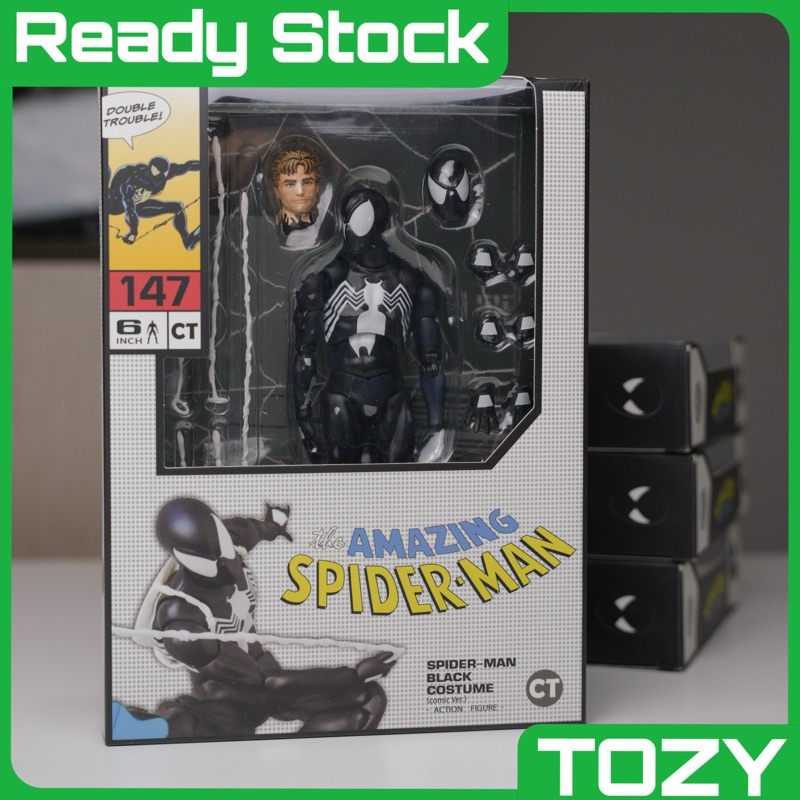 CT Bootleg Mafex Spiderman black costume | Shopee Malaysia