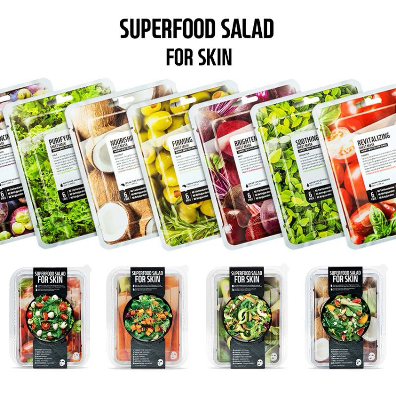Farmskin🇰🇷 Freshfood Salad Sheet Mask 7pcs🥗 | Shopee Malaysia
