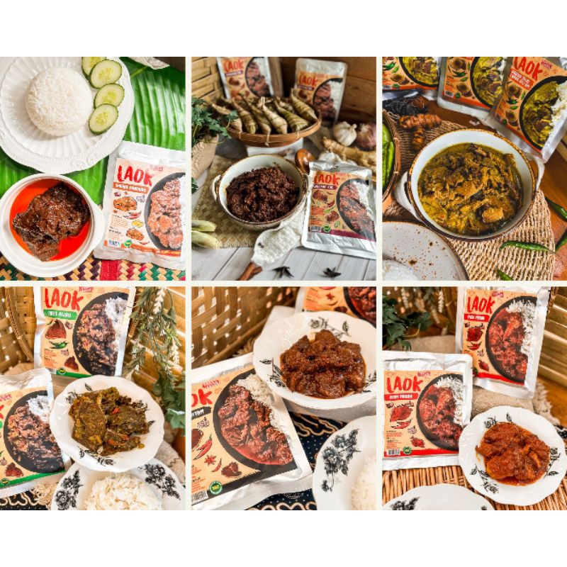 TEEGA Laok Ready To Eat - Ayam Merah/Daging Hitam/Paru Hijau/Daging ...