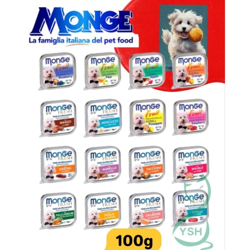Monge Fresh / Fruit Dog Wet Food 100g | Shopee Malaysia