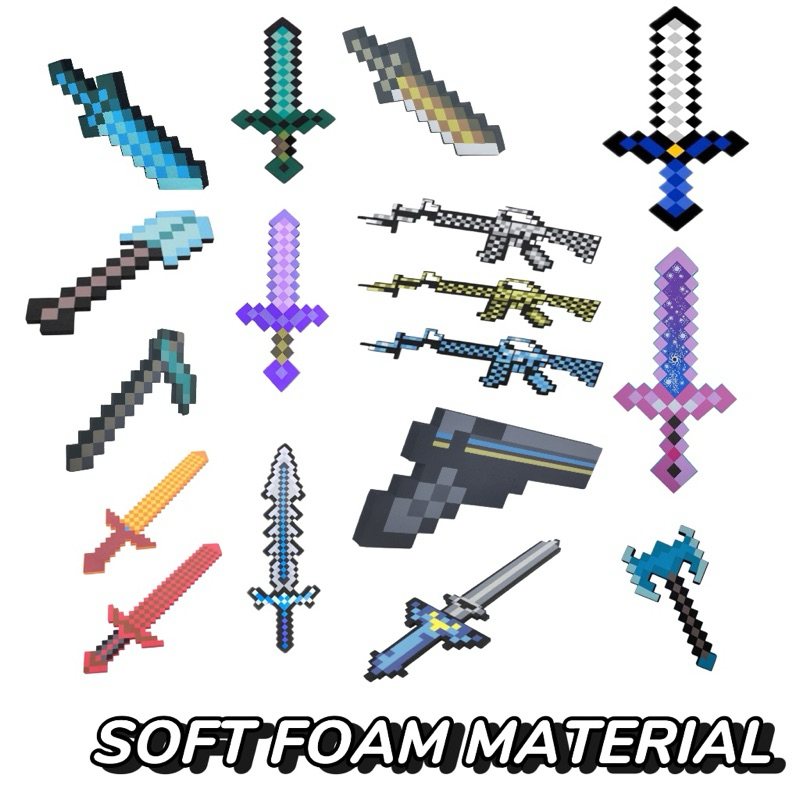 (Ready Stock) Minecraft Soft Foam Toys For Kids | Shopee Malaysia